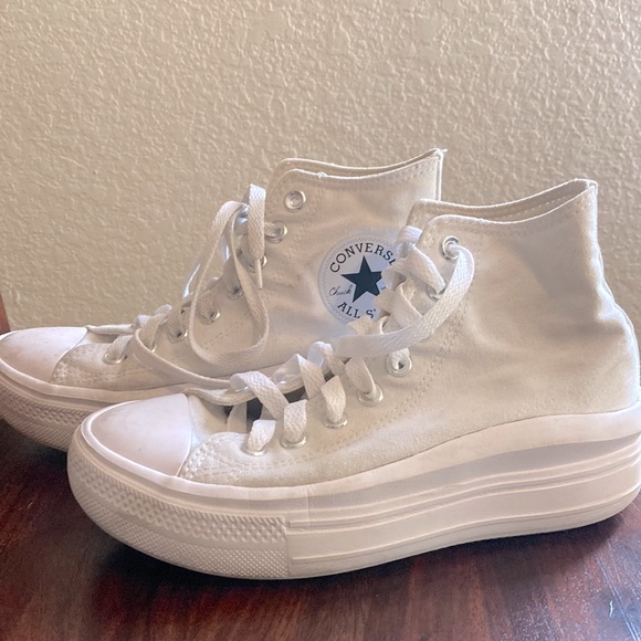 Converse | Shoes | Women White Platform High Top Converse Chuck Taylor ...